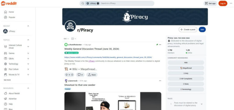 All You Need to Know About Reddit’s r/Piracy Community
